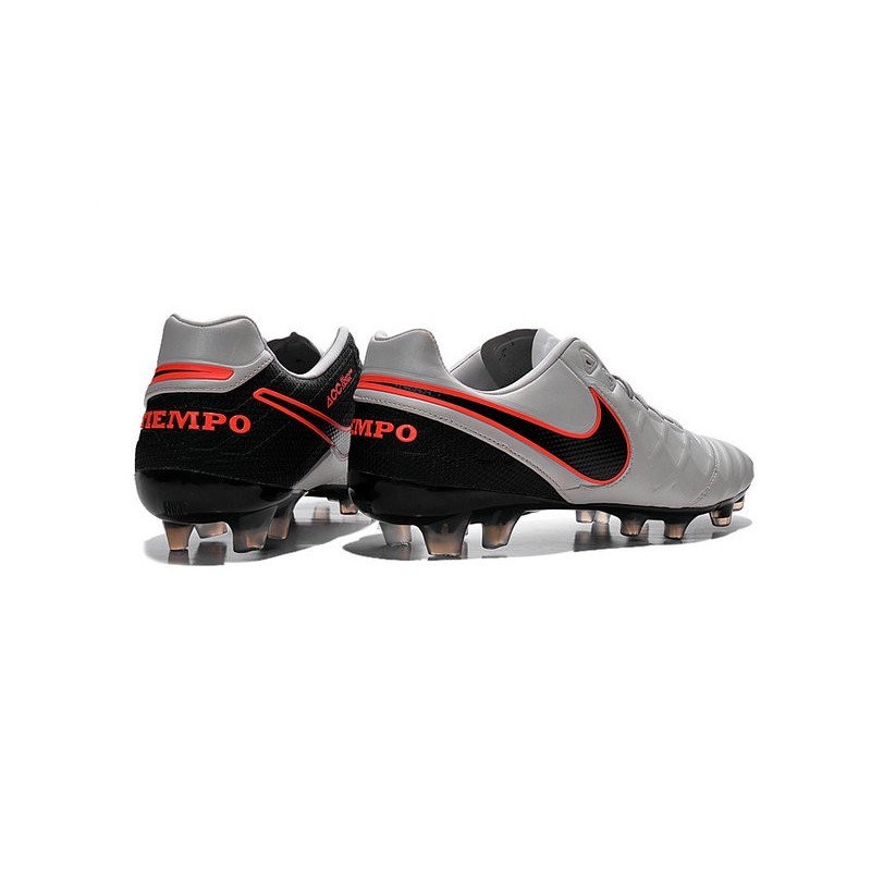 Nike Tiempo Legend VI K-leather ACC FG Soccer Boots Platinum Silver Black