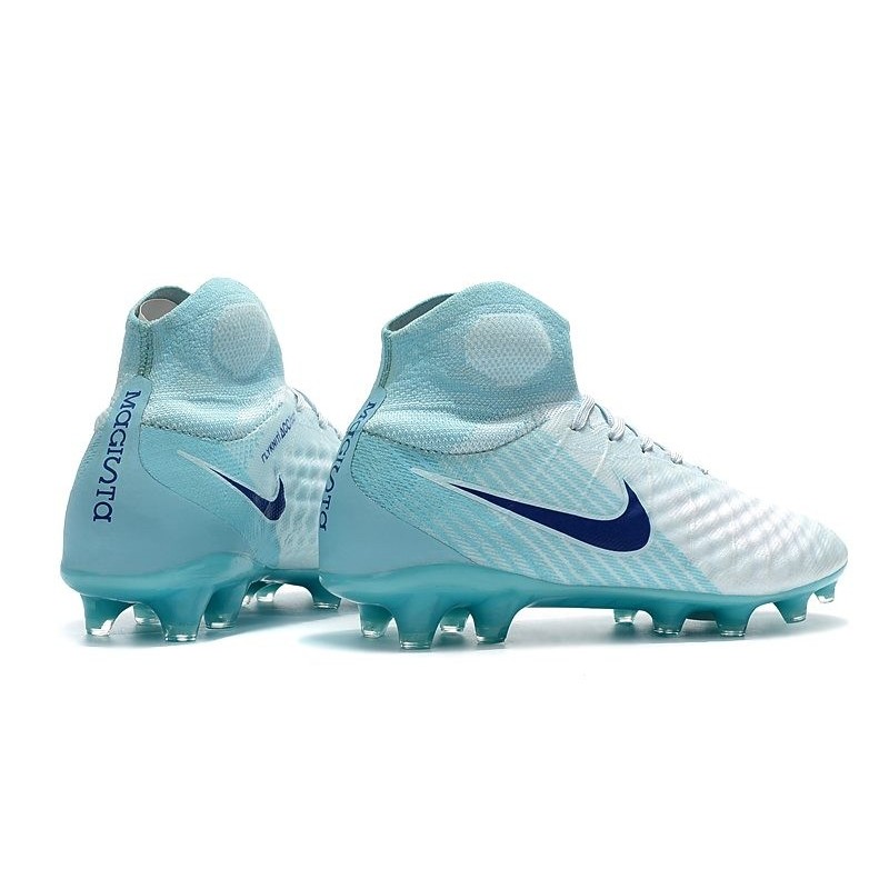 Nike Magista Obra II FG Men Soccer Boots White Blue Black
