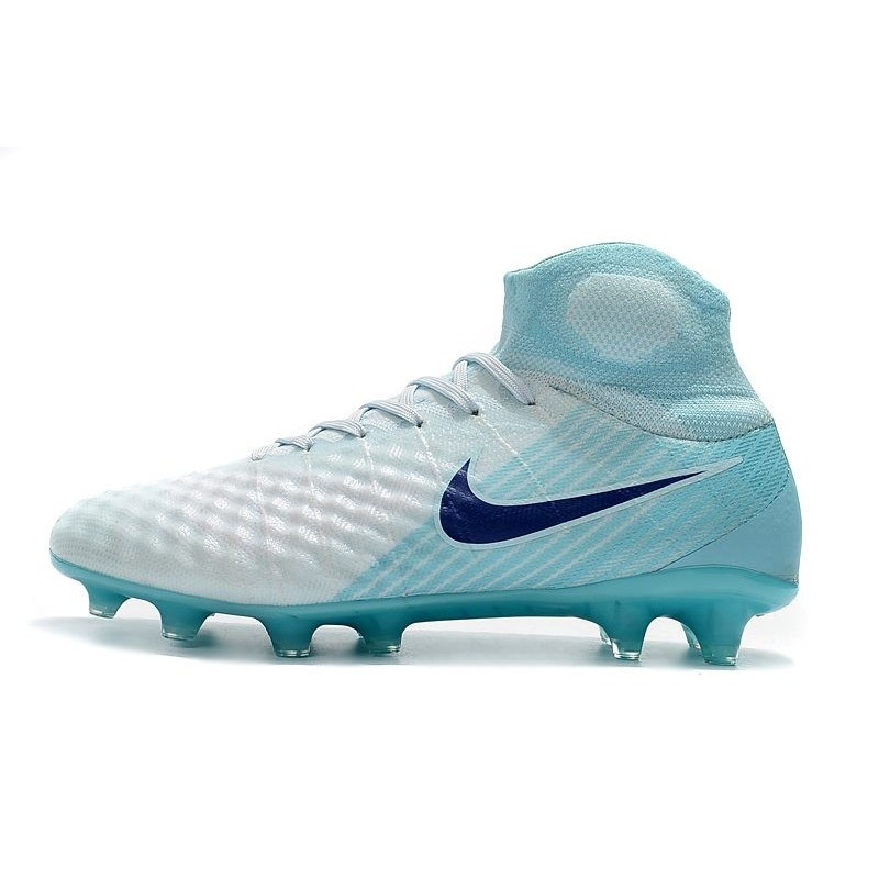 Nike Magista Obra II FG Men Soccer Boots White Blue Black